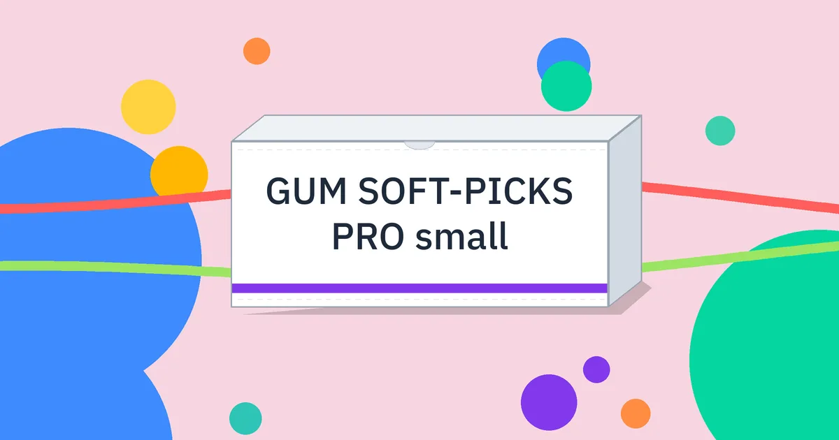 Symbolbild: Packung mit der Aufschrift GUM SOFT-PICKS PRO small (PZN 18468324) – Verfügbarkeit und Bezug in Apotheken in Frankfurt am Main