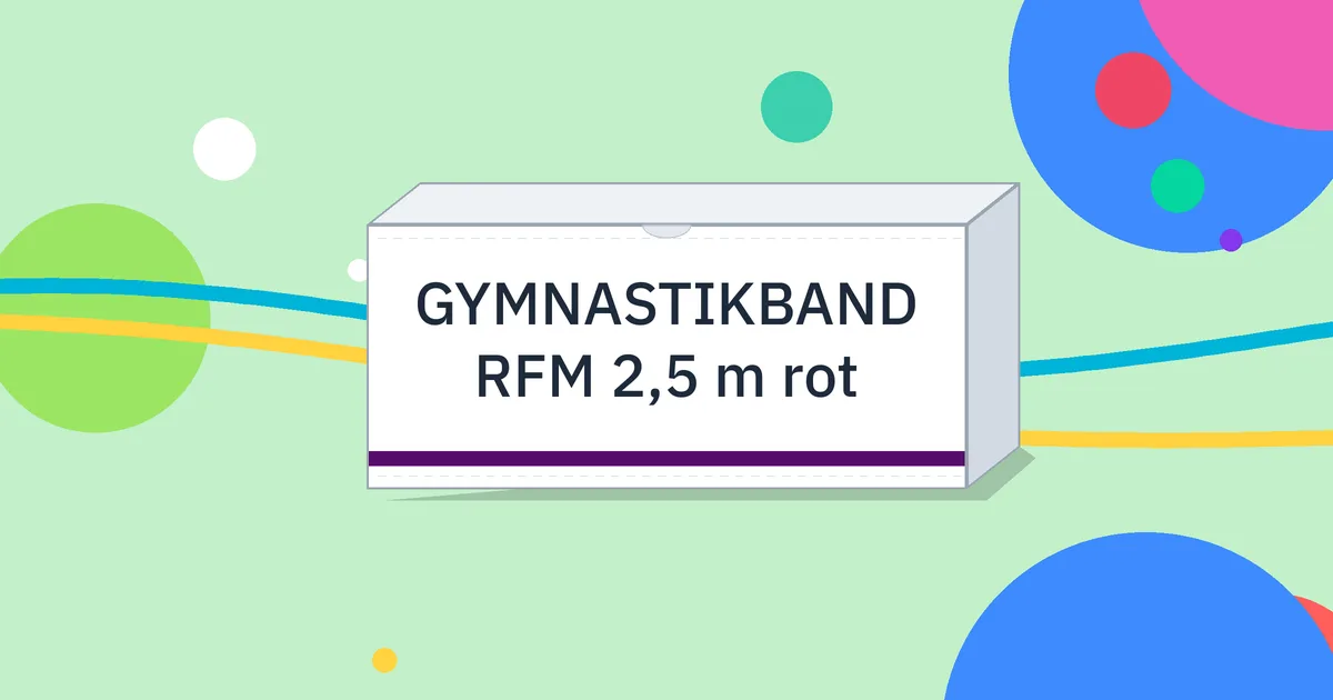 Symbolbild: Packung mit der Aufschrift GYMNASTIKBAND RFM 2,5 m rot (PZN 01202036) – Verfügbarkeit und Bezug in Apotheken in Frankfurt am Main