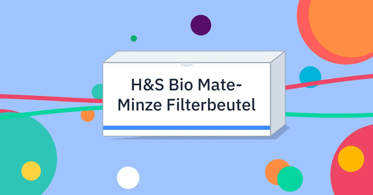 Symbolbild: Packung mit der Aufschrift H&S Bio Mate-Minze Filterbeutel (PZN 17442564) – Verfügbarkeit und Bezug in Apotheken in Frankfurt am Main
