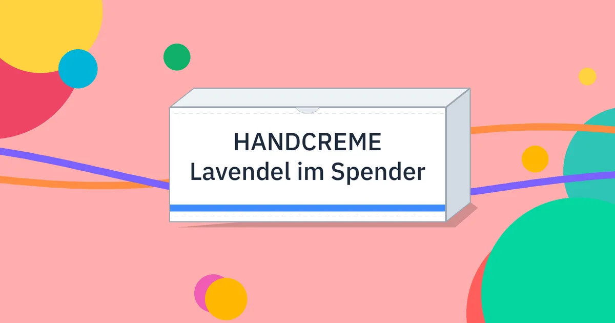 Symbolbild: Packung mit der Aufschrift HANDCREME Lavendel im Spender (PZN 15633449) – Verfügbarkeit und Bezug in Apotheken in Frankfurt am Main