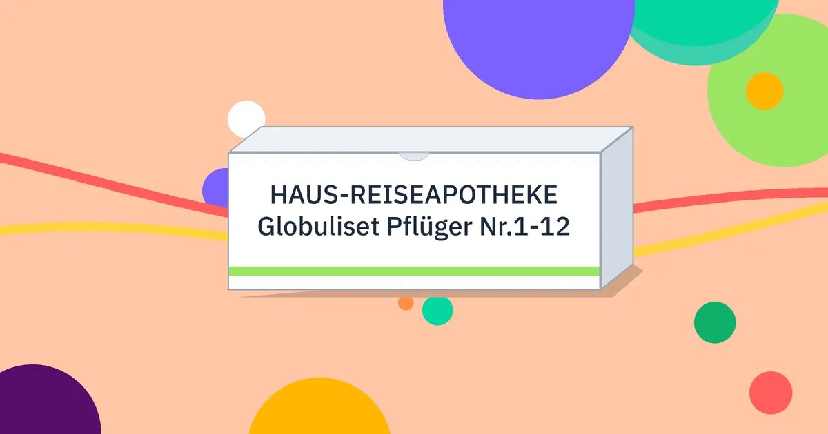 Symbolbild: Packung mit der Aufschrift HAUS-REISEAPOTHEKE Globuliset Pflüger Nr.1-12 (PZN 17278449) – Verfügbarkeit und Bezug in Apotheken in Frankfurt am Main