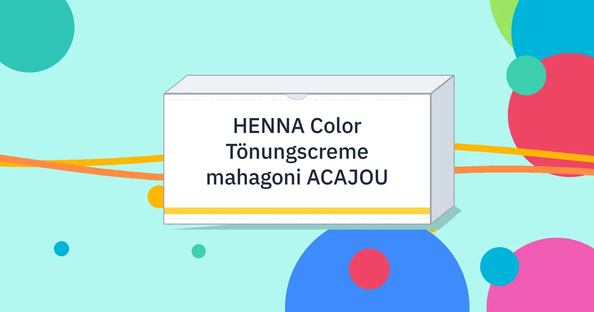 Symbolbild: Packung mit der Aufschrift HENNA Color Tönungscreme mahagoni ACAJOU (PZN 09940897) – Verfügbarkeit und Bezug in Apotheken in Frankfurt am Main