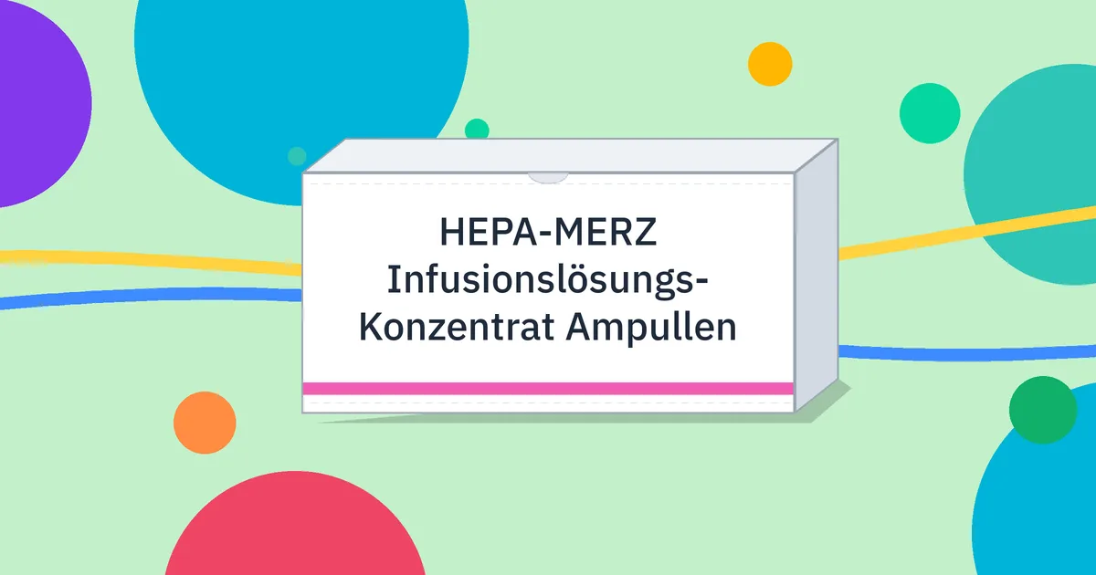 Symbolbild: Packung mit der Aufschrift HEPA-MERZ Infusionslösungs-Konzentrat Ampullen (PZN 07342005) – Verfügbarkeit und Bezug in Apotheken in Frankfurt am Main