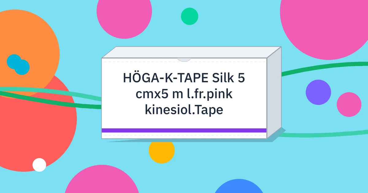 Symbolbild: Packung mit der Aufschrift HÖGA-K-TAPE Silk 5 cmx5 m l.fr.pink kinesiol.Tape (PZN 14136275) – Verfügbarkeit und Bezug in Apotheken in Frankfurt am Main