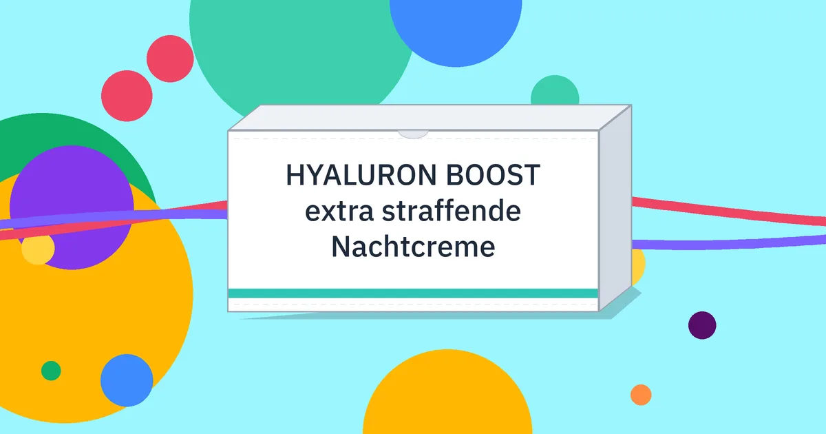 Symbolbild: Packung mit der Aufschrift HYALURON BOOST extra straffende Nachtcreme (PZN 17870544) – Verfügbarkeit und Bezug in Apotheken in Frankfurt am Main