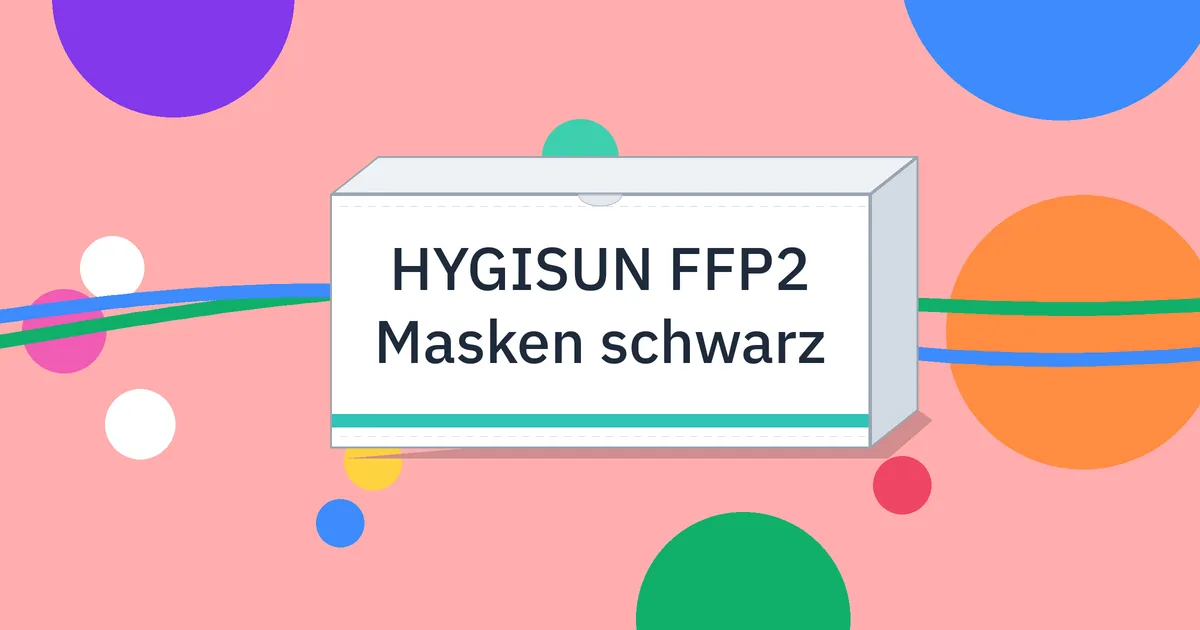 Symbolbild: Packung mit der Aufschrift HYGISUN FFP2 Masken schwarz (PZN 17266570) – Verfügbarkeit und Bezug in Apotheken in Frankfurt am Main