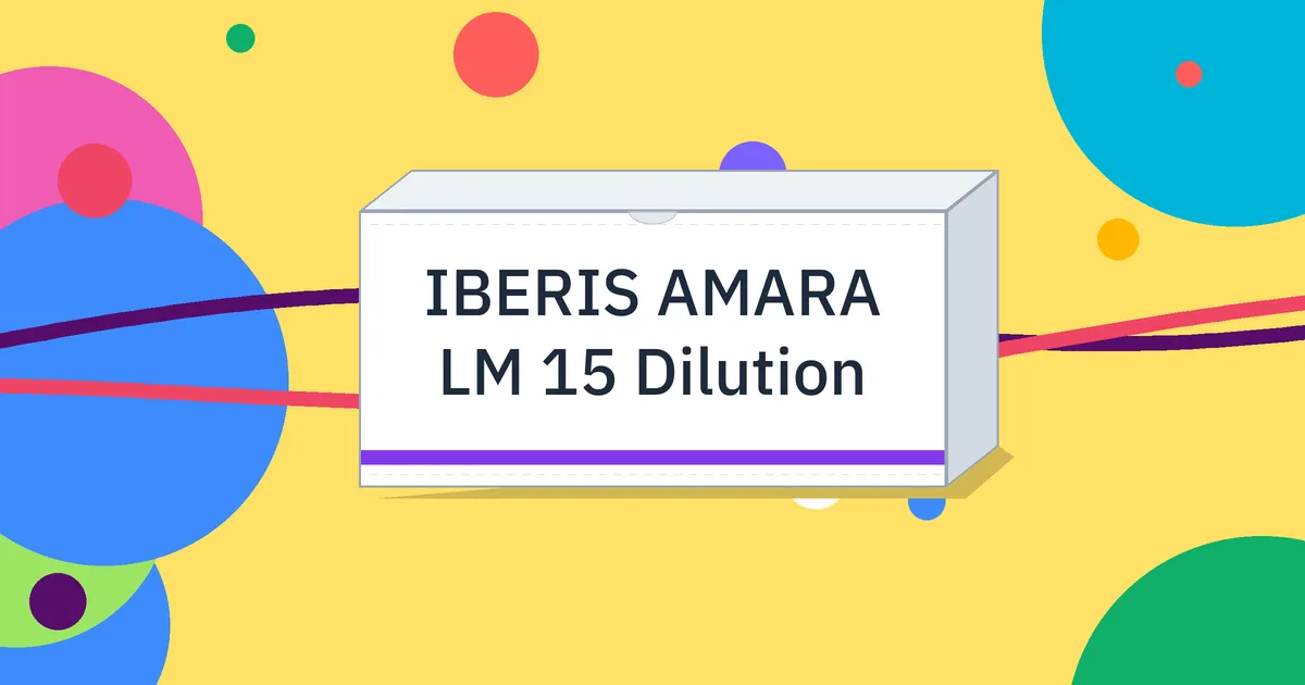 Symbolbild: Packung mit der Aufschrift IBERIS AMARA LM 15 Dilution (PZN 12891441) – Verfügbarkeit und Bezug in Apotheken in Frankfurt am Main