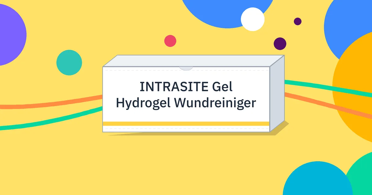 Symbolbild: Packung mit der Aufschrift INTRASITE Gel Hydrogel Wundreiniger (PZN 09379030) – Verfügbarkeit und Bezug in Apotheken in Frankfurt am Main