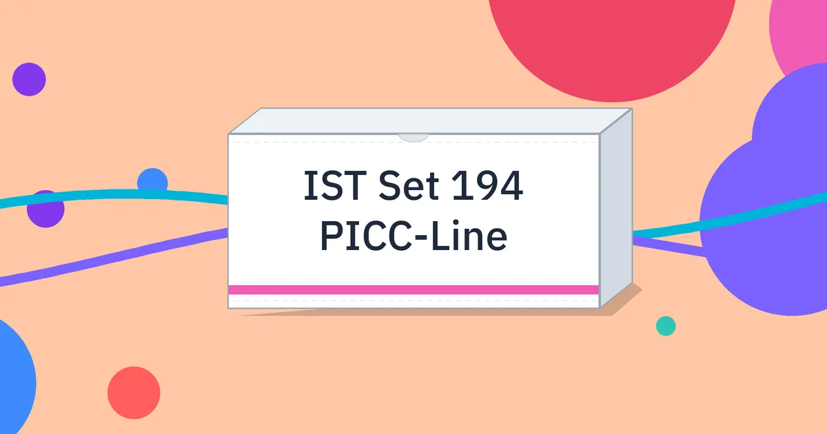 Symbolbild: Packung mit der Aufschrift IST Set 194 PICC-Line (PZN 17640005) – Verfügbarkeit und Bezug in Apotheken in Frankfurt am Main