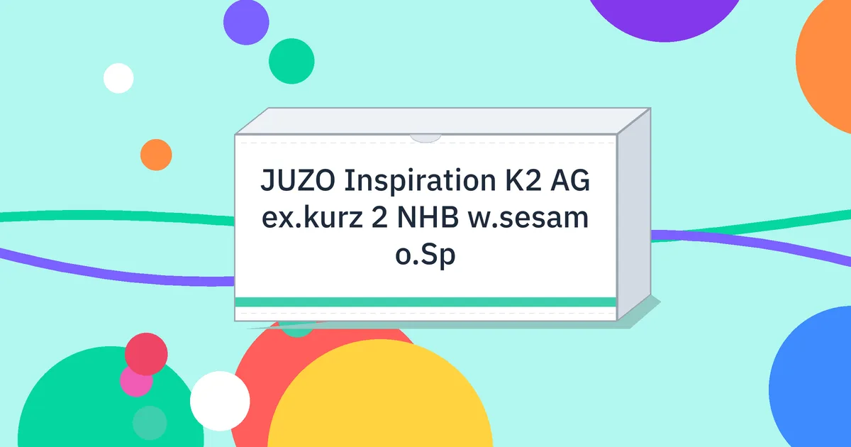 Symbolbild: Packung mit der Aufschrift JUZO Inspiration K2 AG ex.kurz 2 NHB w.sesam o.Sp (PZN 14951265) – Verfügbarkeit und Bezug in Apotheken in Frankfurt am Main