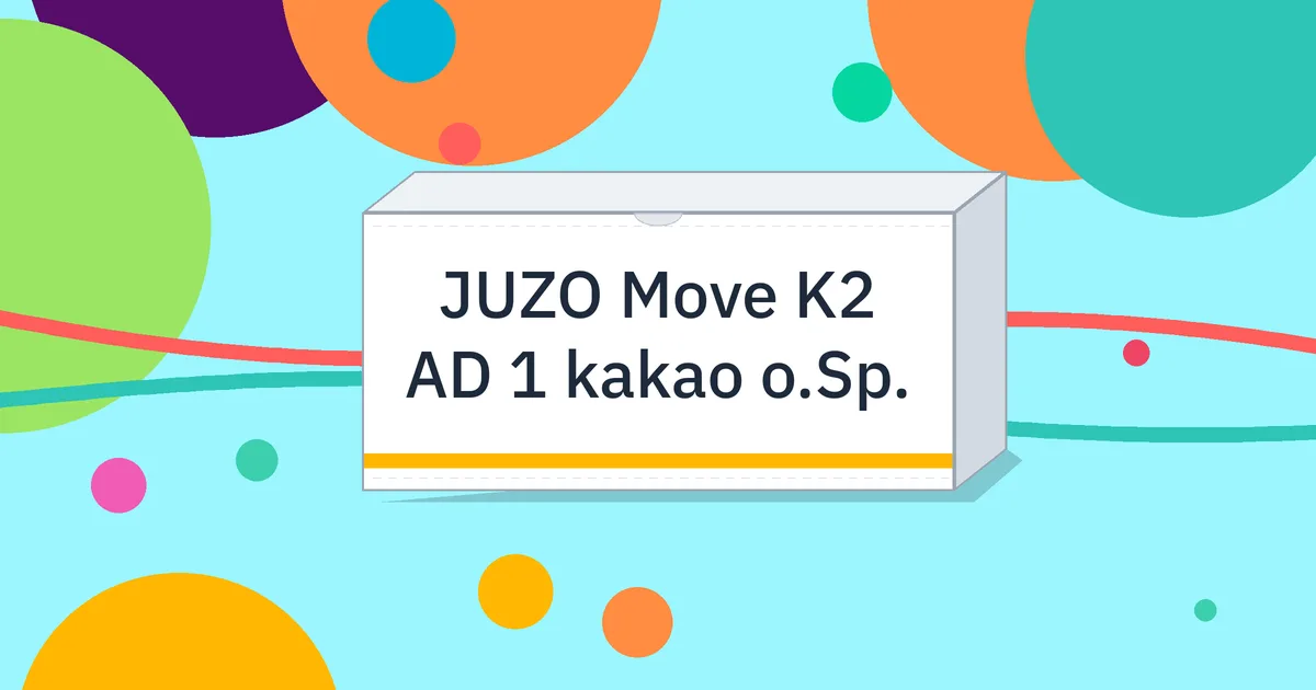 Symbolbild: Packung mit der Aufschrift JUZO Move K2 AD 1 kakao o.Sp. (PZN 18539604) – Verfügbarkeit und Bezug in Apotheken in Frankfurt am Main