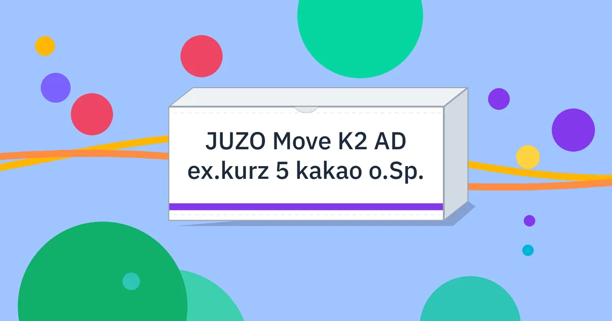 Symbolbild: Packung mit der Aufschrift JUZO Move K2 AD ex.kurz 5 kakao o.Sp. (PZN 18542339) – Verfügbarkeit und Bezug in Apotheken in Frankfurt am Main