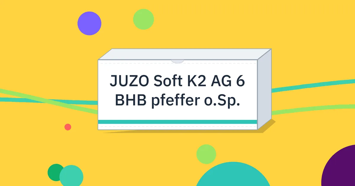 Symbolbild: Packung mit der Aufschrift JUZO Soft K2 AG 6 BHB pfeffer o.Sp. (PZN 14825336) – Verfügbarkeit und Bezug in Apotheken in Frankfurt am Main