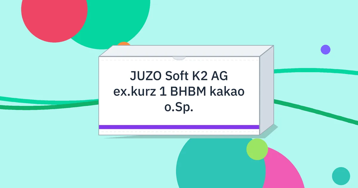 Symbolbild: Packung mit der Aufschrift JUZO Soft K2 AG ex.kurz 1 BHBM kakao o.Sp. (PZN 14862538) – Verfügbarkeit und Bezug in Apotheken in Frankfurt am Main