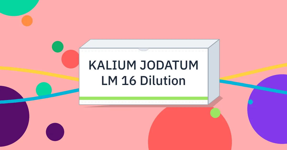Symbolbild: Packung mit der Aufschrift KALIUM JODATUM LM 16 Dilution (PZN 12922472) – Verfügbarkeit und Bezug in Apotheken in Frankfurt am Main