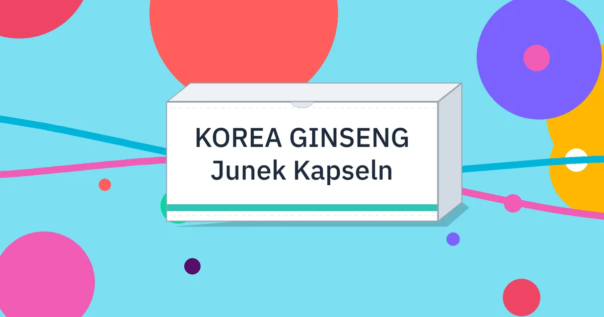 Symbolbild: Packung mit der Aufschrift KOREA GINSENG Junek Kapseln (PZN 00282866) – Verfügbarkeit und Bezug in Apotheken in Frankfurt am Main