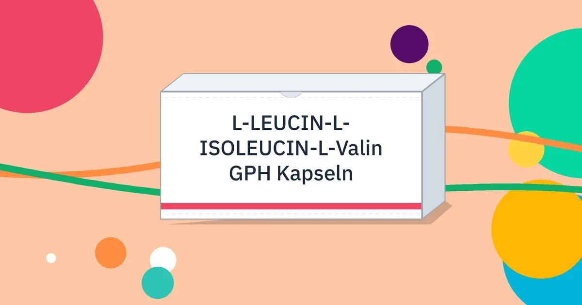 Symbolbild: Packung mit der Aufschrift L-LEUCIN-L-ISOLEUCIN-L-Valin GPH Kapseln (PZN 17755381) – Verfügbarkeit und Bezug in Apotheken in Frankfurt am Main