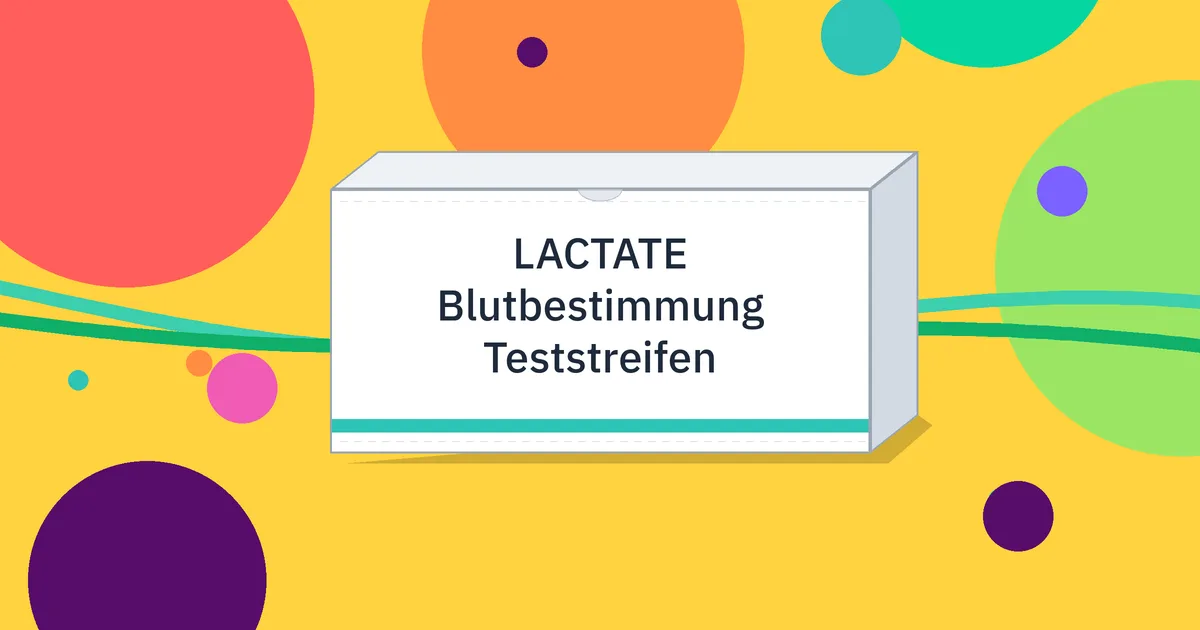 Symbolbild: Packung mit der Aufschrift LACTATE Blutbestimmung Teststreifen (PZN 13706925) – Verfügbarkeit und Bezug in Apotheken in Frankfurt am Main