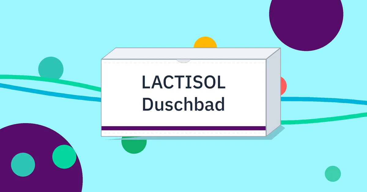 Symbolbild: Packung mit der Aufschrift LACTISOL Duschbad (PZN 01867480) – Verfügbarkeit und Bezug in Apotheken in Frankfurt am Main