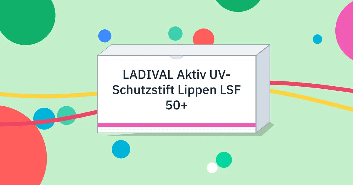 Symbolbild: Packung mit der Aufschrift LADIVAL Aktiv UV-Schutzstift Lippen LSF 50+ (PZN 19099366) – Verfügbarkeit und Bezug in Apotheken in Frankfurt am Main