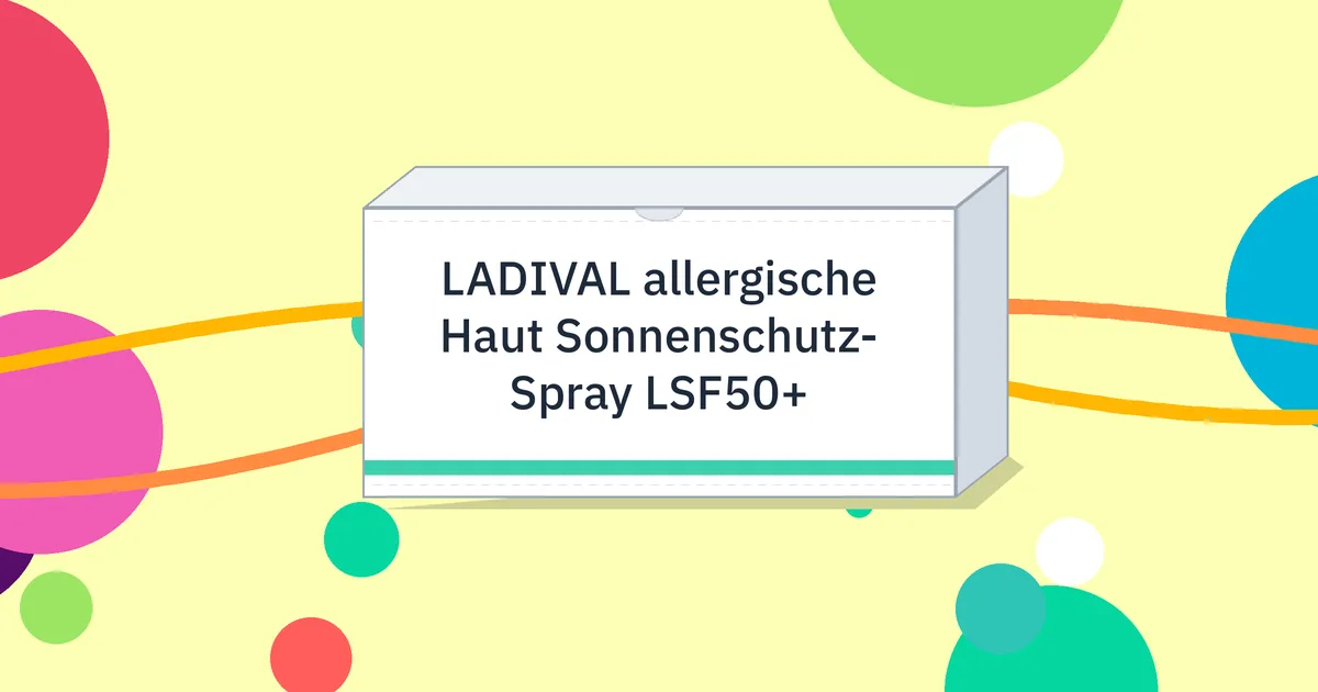 Symbolbild: Packung mit der Aufschrift LADIVAL allergische Haut Sonnenschutz-Spray LSF50+ (PZN 19362680) – Verfügbarkeit und Bezug in Apotheken in Frankfurt am Main