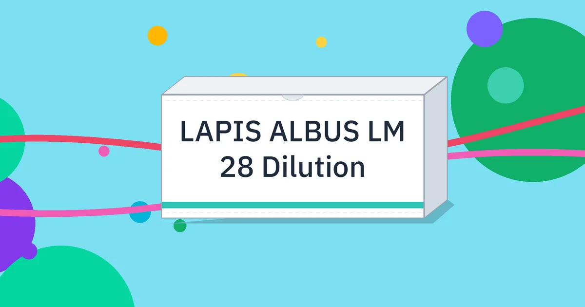 Symbolbild: Packung mit der Aufschrift LAPIS ALBUS LM 28 Dilution (PZN 13523320) – Verfügbarkeit und Bezug in Apotheken in Frankfurt am Main