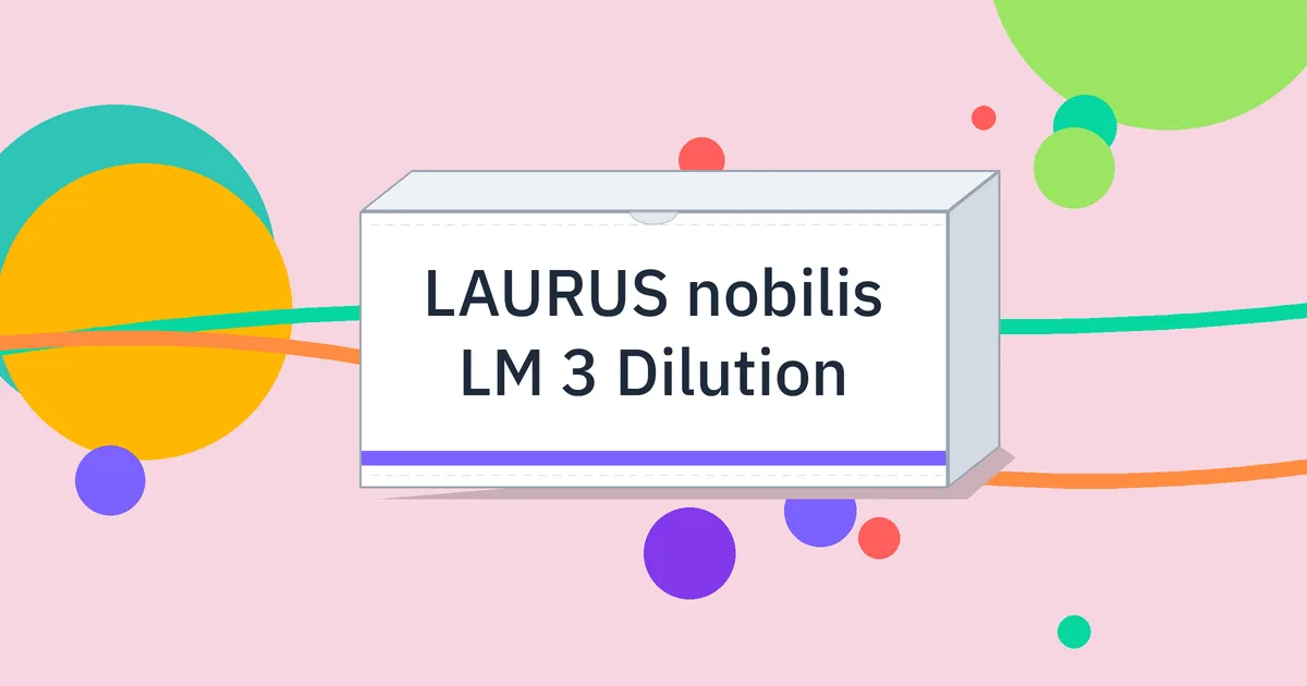 Symbolbild: Packung mit der Aufschrift LAURUS nobilis LM 3 Dilution (PZN 13524408) – Verfügbarkeit und Bezug in Apotheken in Frankfurt am Main