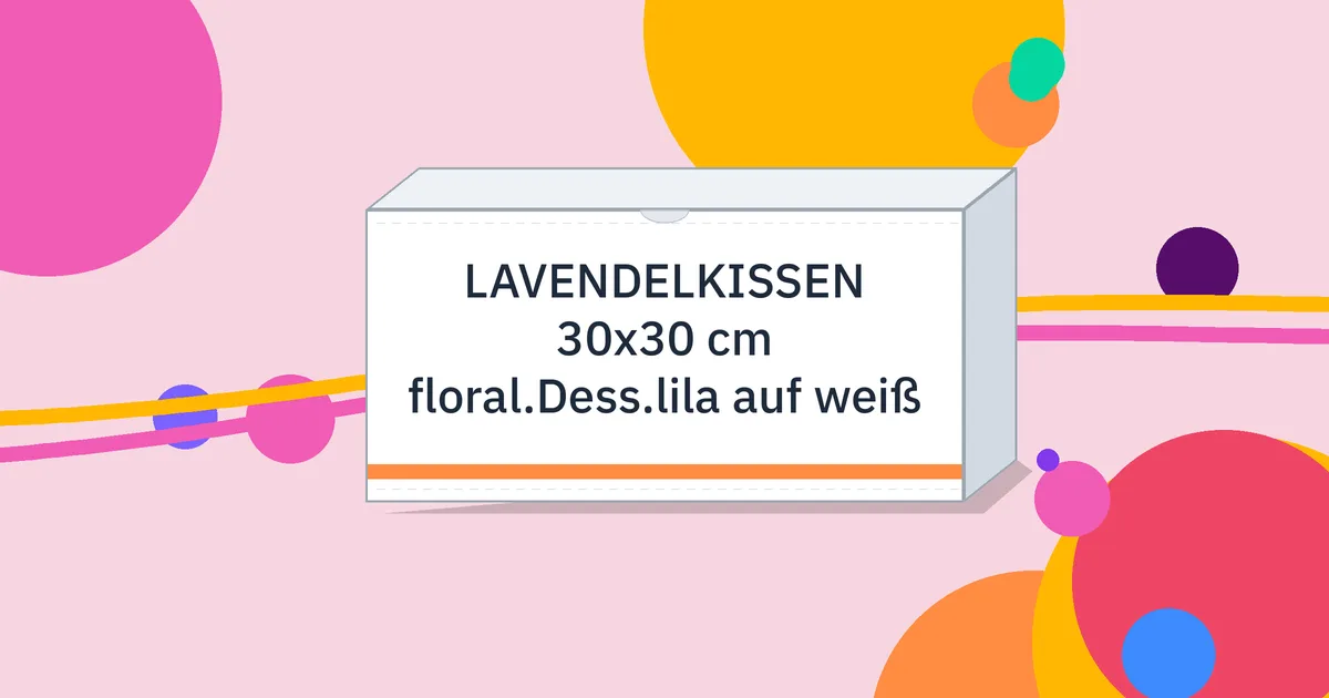Symbolbild: Packung mit der Aufschrift LAVENDELKISSEN 30x30 cm floral.Dess.lila auf weiß (PZN 16607520) – Verfügbarkeit und Bezug in Apotheken in Frankfurt am Main