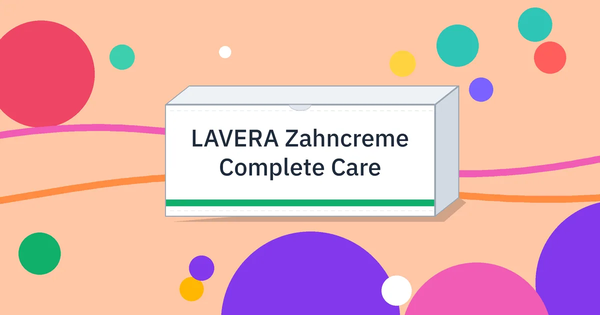 Symbolbild: Packung mit der Aufschrift LAVERA Zahncreme Complete Care (PZN 17928611) – Verfügbarkeit und Bezug in Apotheken in Frankfurt am Main