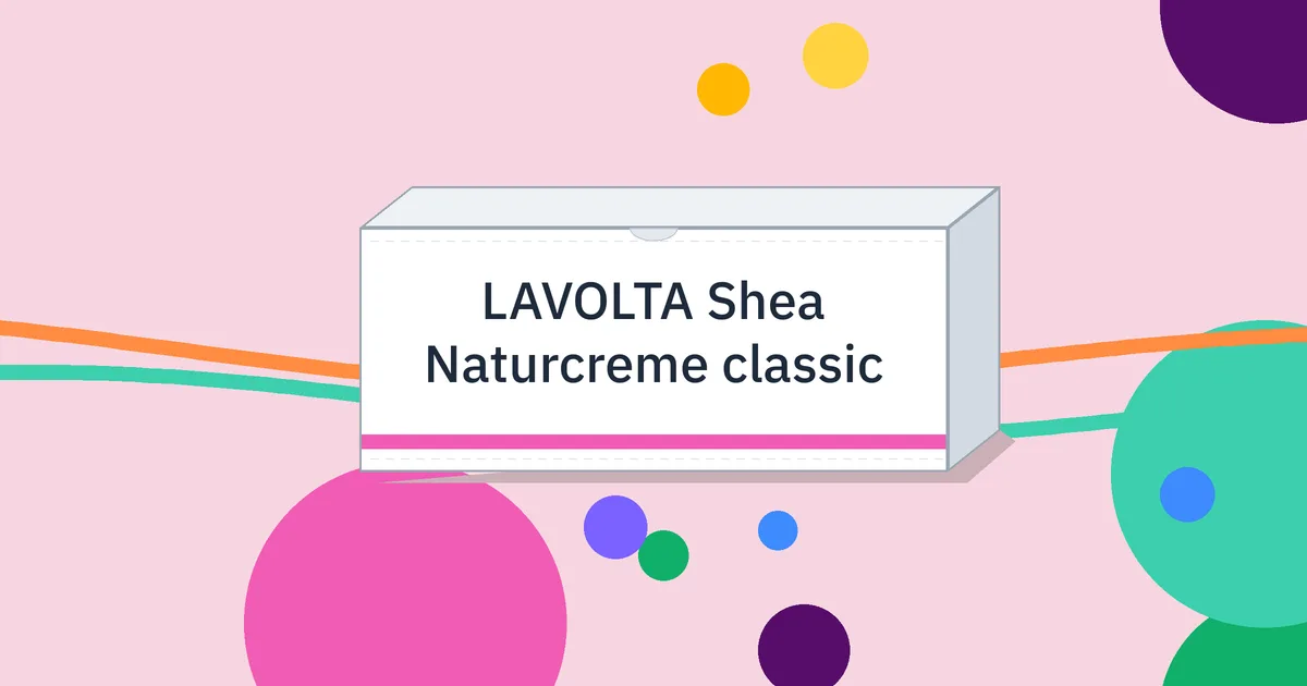 Symbolbild: Packung mit der Aufschrift LAVOLTA Shea Naturcreme classic (PZN 14333366) – Verfügbarkeit und Bezug in Apotheken in Frankfurt am Main