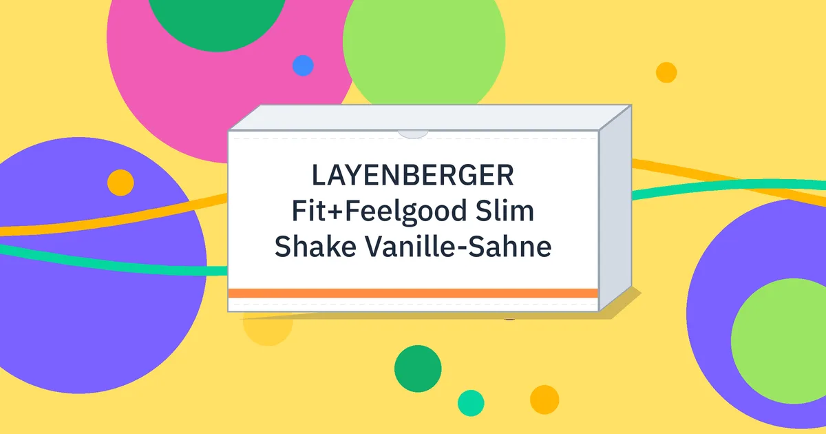 Symbolbild: Packung mit der Aufschrift LAYENBERGER Fit+Feelgood Slim Shake Vanille-Sahne (PZN 18117748) – Verfügbarkeit und Bezug in Apotheken in Frankfurt am Main