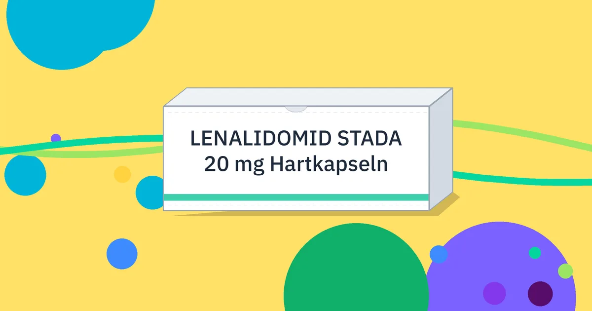 Symbolbild: Packung mit der Aufschrift LENALIDOMID STADA 20 mg Hartkapseln (PZN 17168287) – Verfügbarkeit und Bezug in Apotheken in Frankfurt am Main