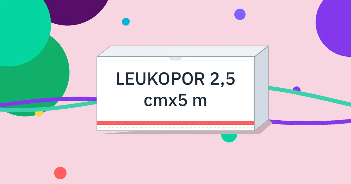 Symbolbild: Packung mit der Aufschrift LEUKOPOR 2,5 cmx5 m (PZN 04593586) – Verfügbarkeit und Bezug in Apotheken in Frankfurt am Main