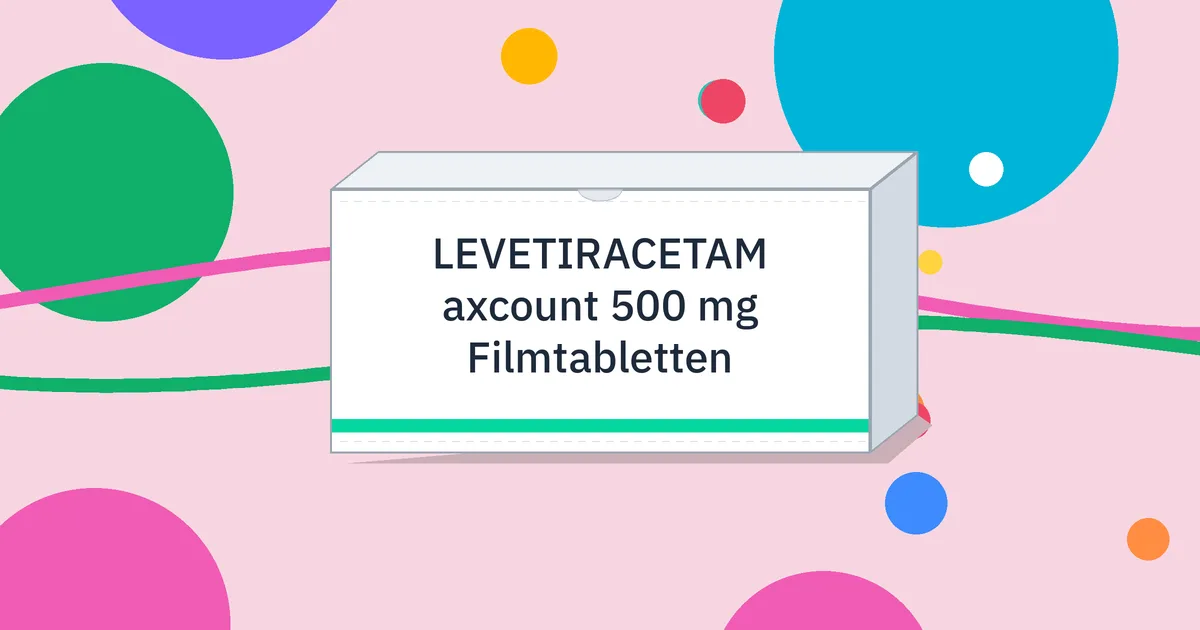 Symbolbild: Packung mit der Aufschrift LEVETIRACETAM axcount 500 mg Filmtabletten (PZN 10342983) – Verfügbarkeit und Bezug in Apotheken in Frankfurt am Main