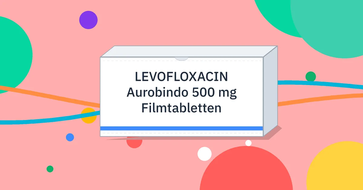 Symbolbild: Packung mit der Aufschrift LEVOFLOXACIN Aurobindo 500 mg Filmtabletten (PZN 09673746) – Verfügbarkeit und Bezug in Apotheken in Frankfurt am Main