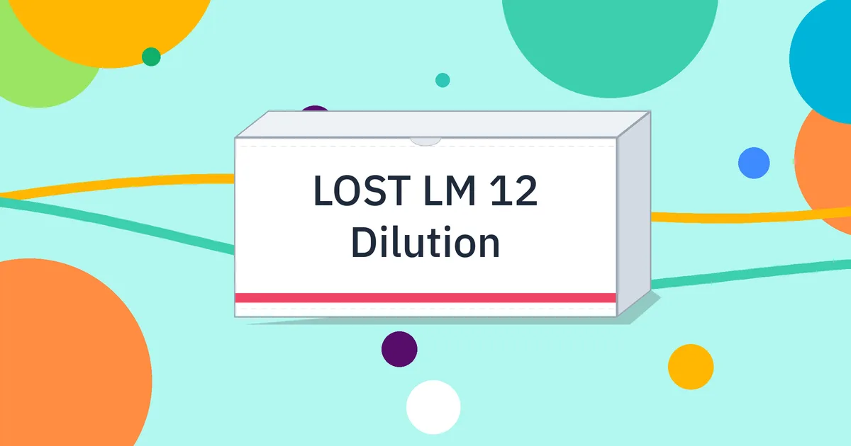 Symbolbild: Packung mit der Aufschrift LOST LM 12 Dilution (PZN 13536179) – Verfügbarkeit und Bezug in Apotheken in Frankfurt am Main