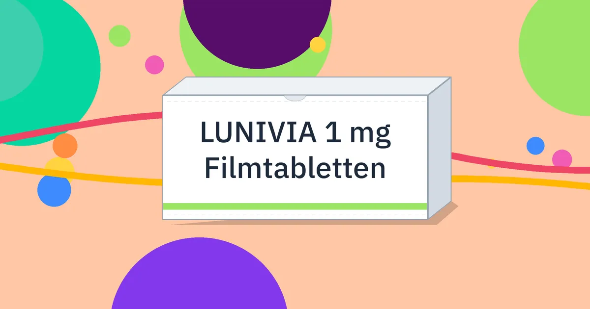 Symbolbild: Packung mit der Aufschrift LUNIVIA 1 mg Filmtabletten (PZN 16626960) – Verfügbarkeit und Bezug in Apotheken in Frankfurt am Main
