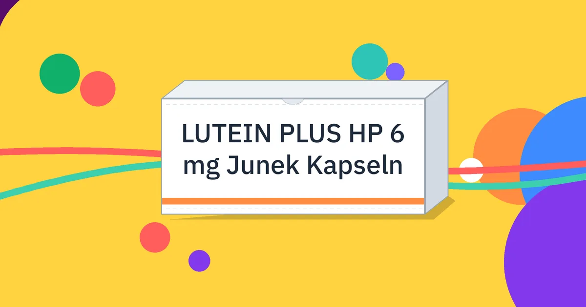 Symbolbild: Packung mit der Aufschrift LUTEIN PLUS HP 6 mg Junek Kapseln (PZN 00137377) – Verfügbarkeit und Bezug in Apotheken in Frankfurt am Main