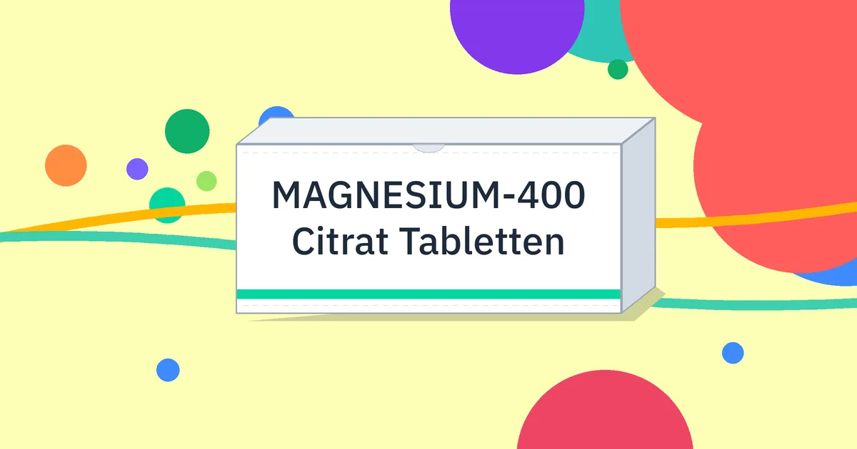 Symbolbild: Packung mit der Aufschrift MAGNESIUM-400 Citrat Tabletten (PZN 17890819) – Verfügbarkeit und Bezug in Apotheken in Frankfurt am Main