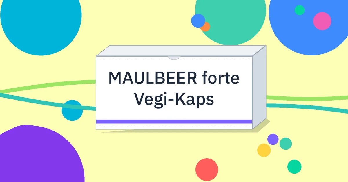 Symbolbild: Packung mit der Aufschrift MAULBEER forte Vegi-Kaps (PZN 16033680) – Verfügbarkeit und Bezug in Apotheken in Frankfurt am Main