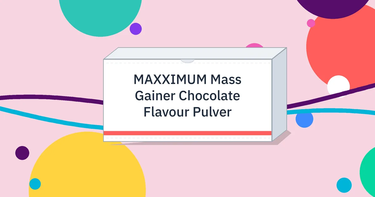 Symbolbild: Packung mit der Aufschrift MAXXIMUM Mass Gainer Chocolate Flavour Pulver (PZN 11290202) – Verfügbarkeit und Bezug in Apotheken in Frankfurt am Main