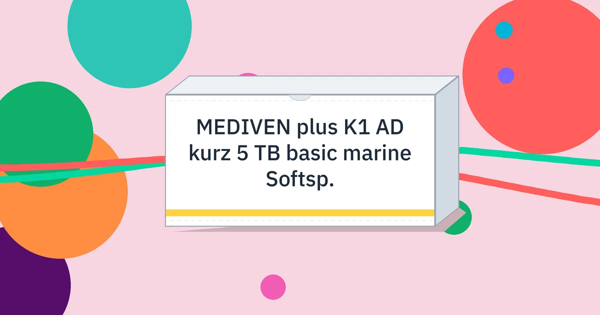 Symbolbild: Packung mit der Aufschrift MEDIVEN plus K1 AD kurz 5 TB basic marine Softsp. (PZN 15044931) – Verfügbarkeit und Bezug in Apotheken in Frankfurt am Main