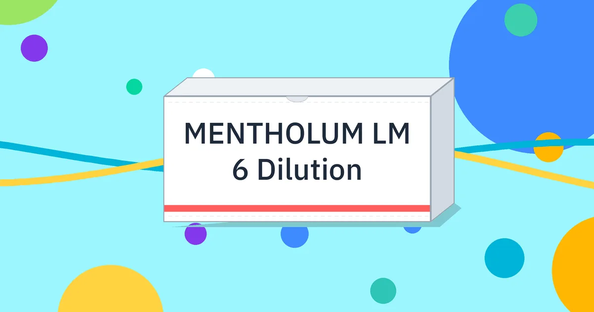 Symbolbild: Packung mit der Aufschrift MENTHOLUM LM 6 Dilution (PZN 13604596) – Verfügbarkeit und Bezug in Apotheken in Frankfurt am Main