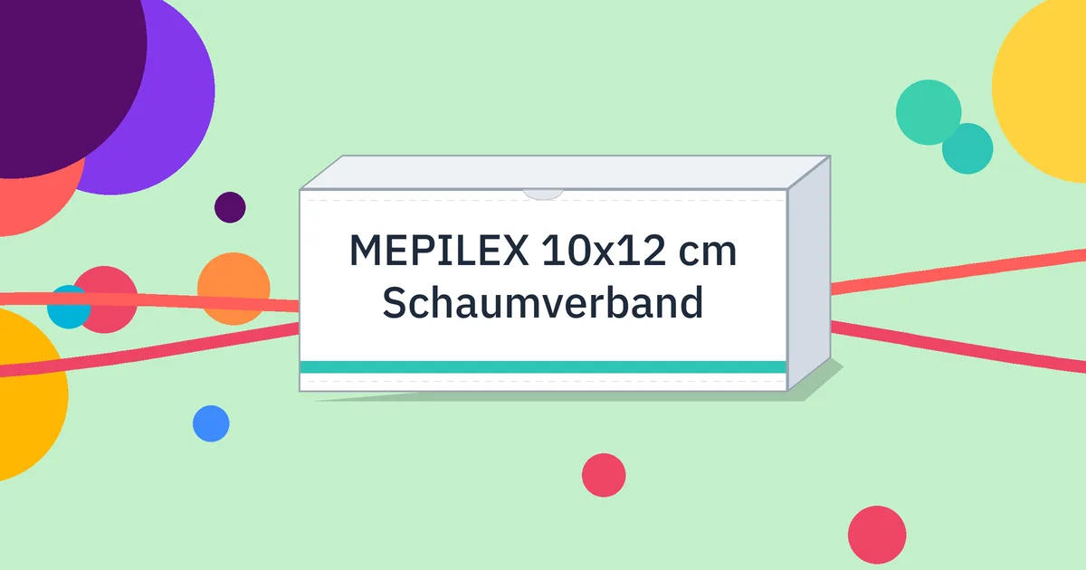 Symbolbild: Packung mit der Aufschrift MEPILEX 10x12 cm Schaumverband (PZN 19054263) – Verfügbarkeit und Bezug in Apotheken in Frankfurt am Main