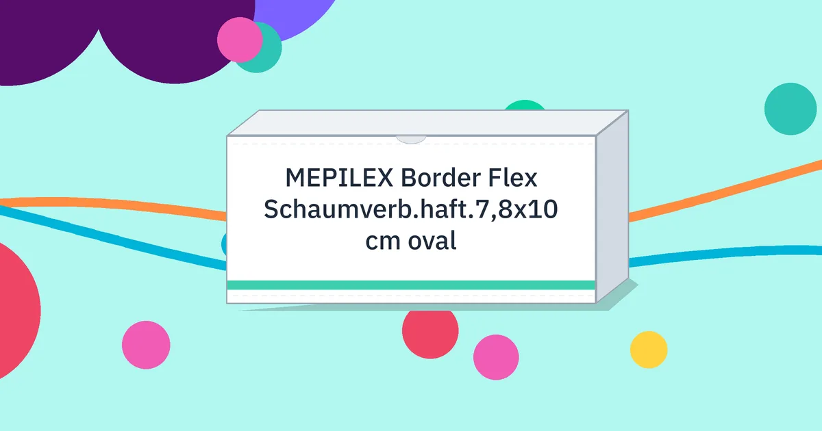 Symbolbild: Packung mit der Aufschrift MEPILEX Border Flex Schaumverb.haft.7,8x10 cm oval (PZN 18438056) – Verfügbarkeit und Bezug in Apotheken in Frankfurt am Main