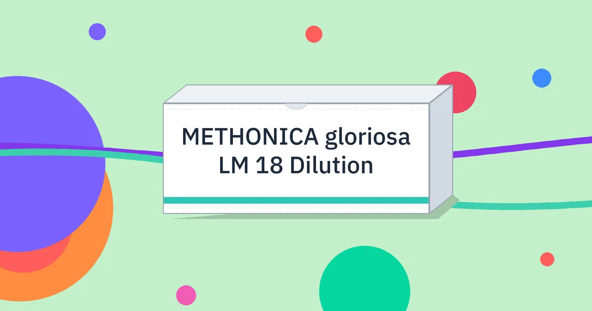 Symbolbild: Packung mit der Aufschrift METHONICA gloriosa LM 18 Dilution (PZN 13606649) – Verfügbarkeit und Bezug in Apotheken in Frankfurt am Main