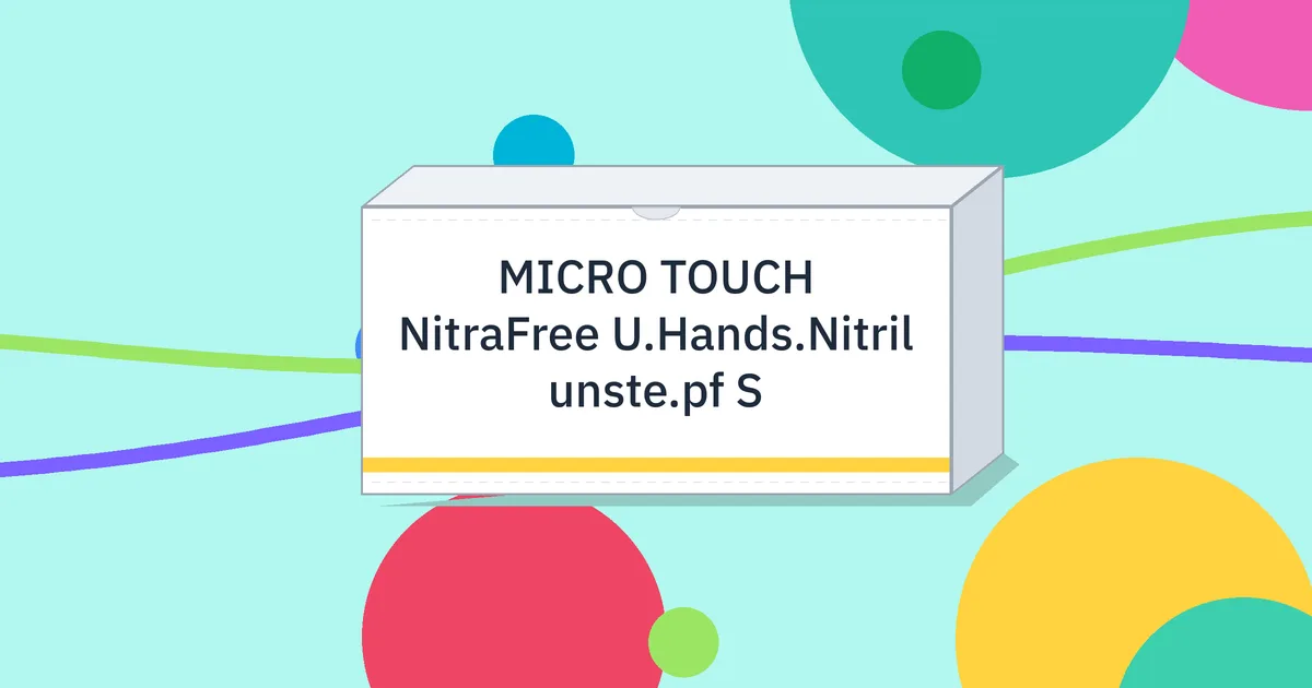 Symbolbild: Packung mit der Aufschrift MICRO TOUCH NitraFree U.Hands.Nitril unste.pf S (PZN 18387614) – Verfügbarkeit und Bezug in Apotheken in Frankfurt am Main