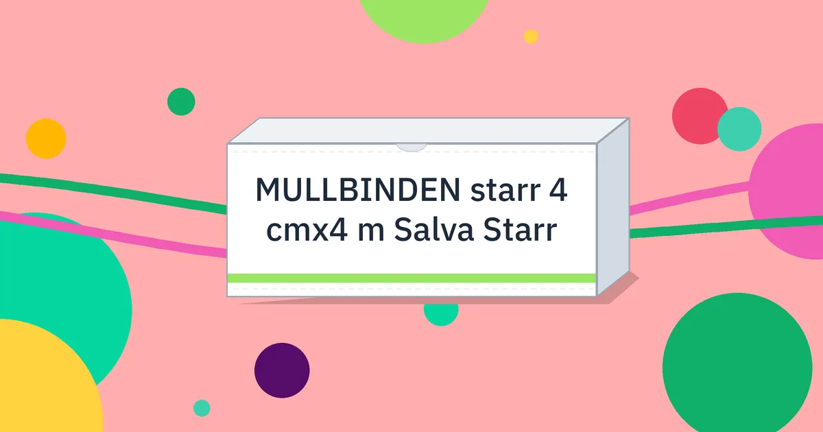 Symbolbild: Packung mit der Aufschrift MULLBINDEN starr 4 cmx4 m Salva Starr (PZN 10350882) – Verfügbarkeit und Bezug in Apotheken in Frankfurt am Main