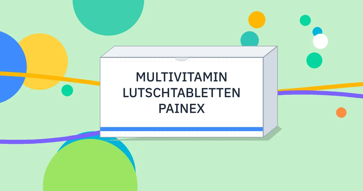 Symbolbild: Packung mit der Aufschrift MULTIVITAMIN LUTSCHTABLETTEN PAINEX (PZN 10001584) – Verfügbarkeit und Bezug in Apotheken in Frankfurt am Main