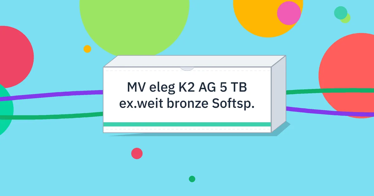 Symbolbild: Packung mit der Aufschrift MV eleg K2 AG 5 TB ex.weit bronze Softsp. (PZN 14719485) – Verfügbarkeit und Bezug in Apotheken in Frankfurt am Main